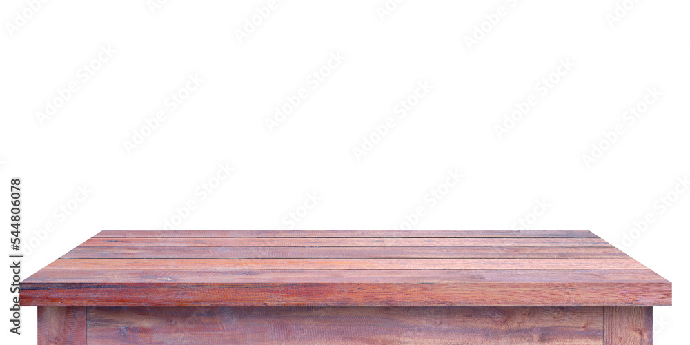 brown wooden table top isolated on transparent background png. Used for ...