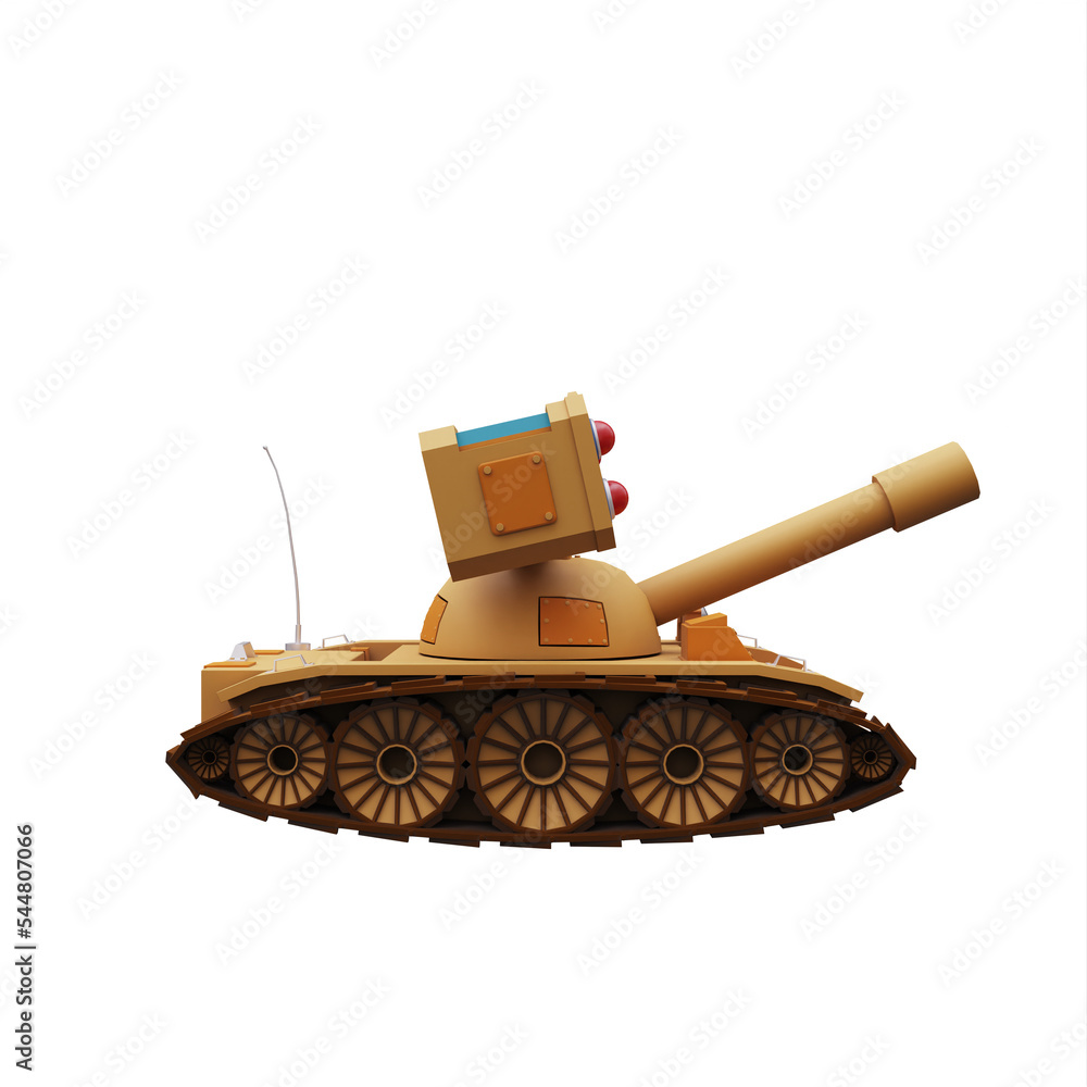 Cartoon Military Tank Stock Illustration | Adobe Stock