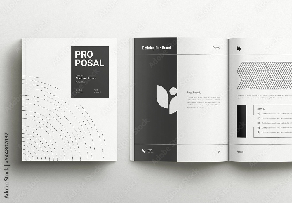 Project Proposal Layout Stock Template | Adobe Stock