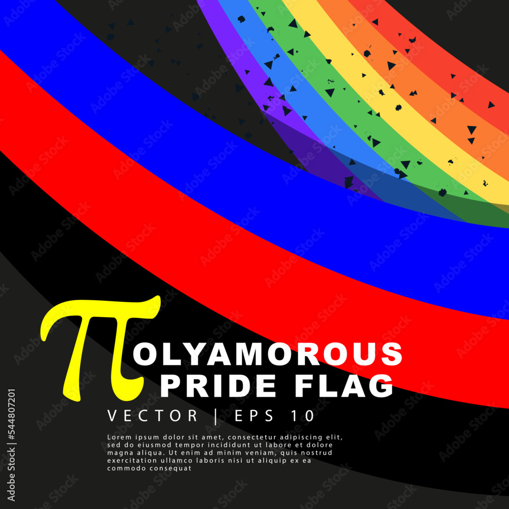 LGBT flag and polyamorous pride flag. Sexual identification. Vector ...