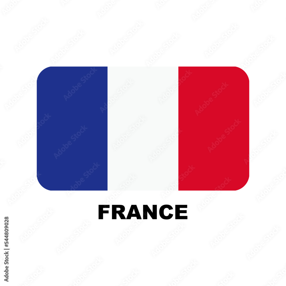 Oficial national flags of the world. France country. Design rectangular ...