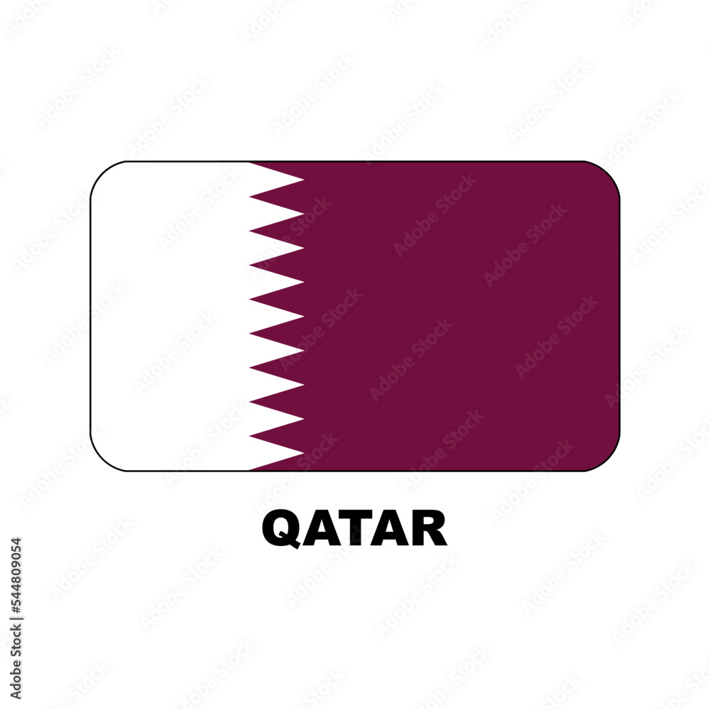 Oficial national flags of the world. Qatar country. Design rectangular ...