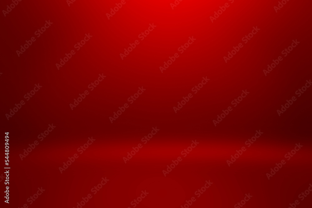 Red background with curved pattern graphics for studio illustration ...