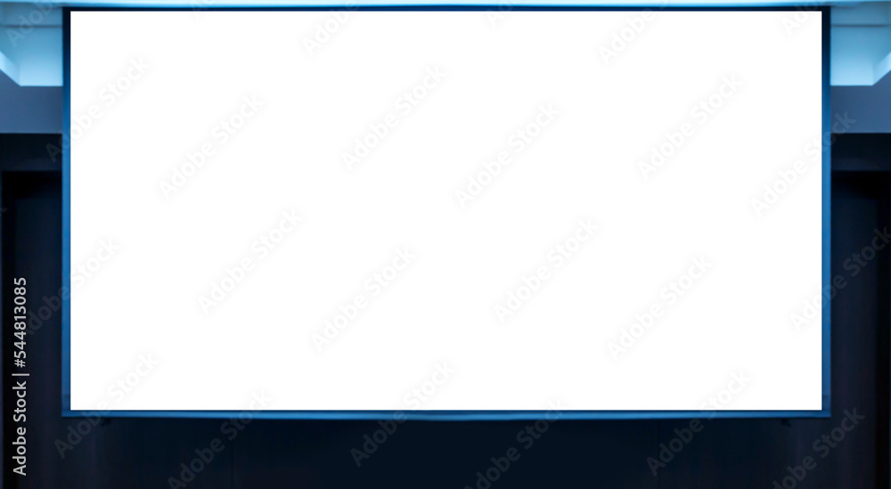 Projector white screen background on stage in meeting room Stock-Foto ...