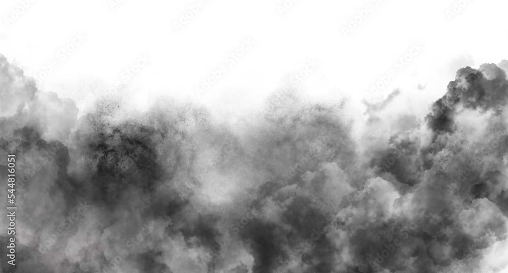 dark black smoke effect on transparent background Stock Illustration ...