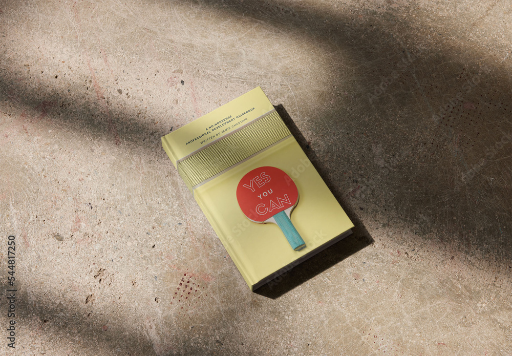 Realistic Hardcover Book Mockup on Floor With Beautiful Light Stock ...