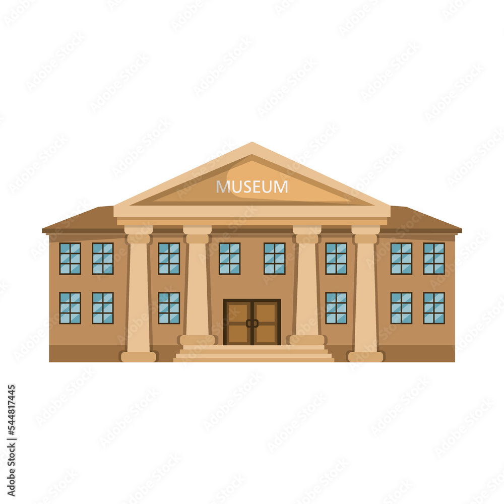 building of historical museum. City, town hall cartoon vector ...