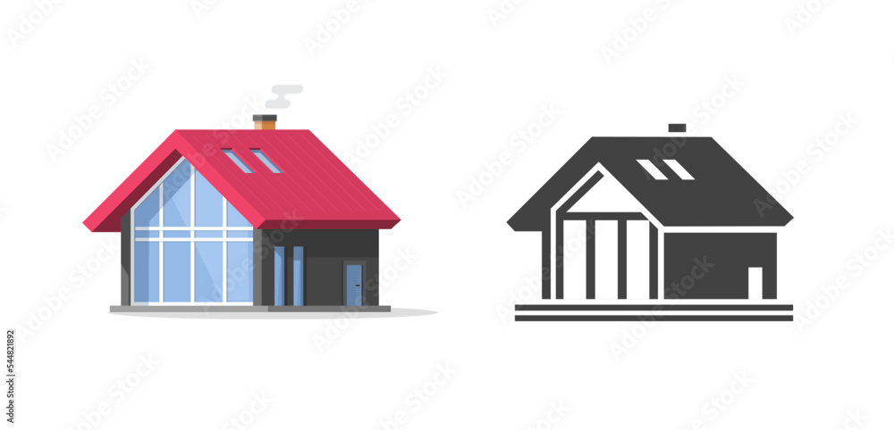 Home house icon 3d pictogram vector or real estate logo graphic design ...