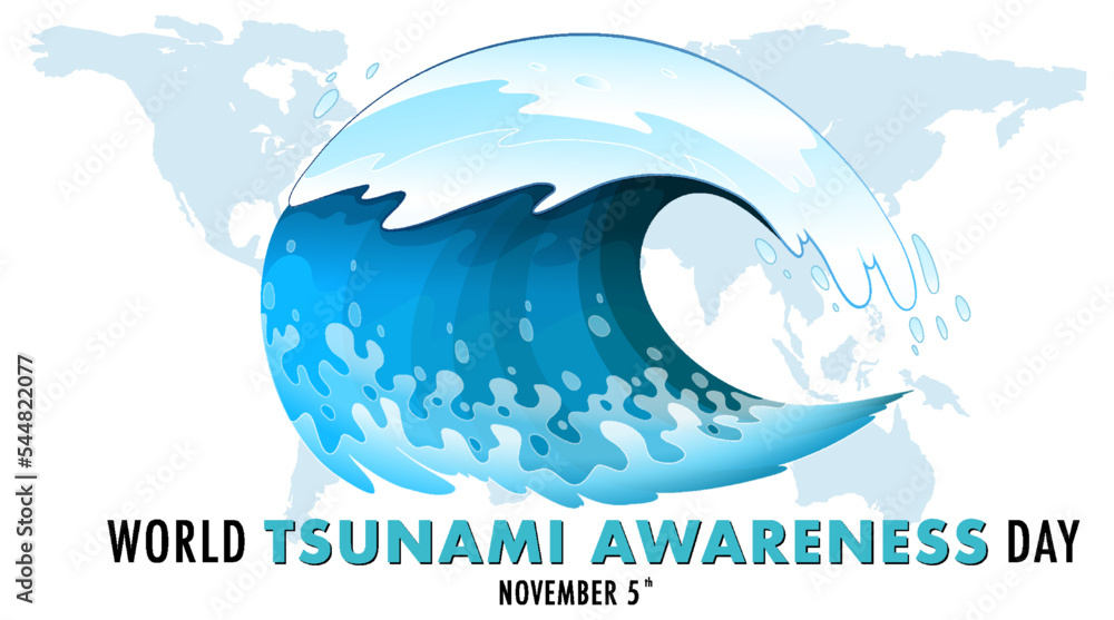 World Tsunami Awareness Day Banner Design Stock Vector | Adobe Stock
