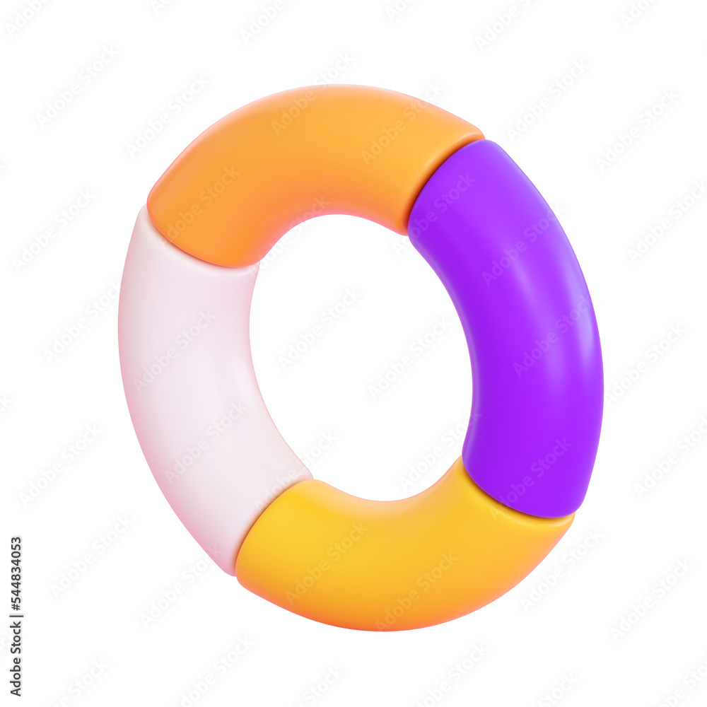 3d donut graph chart. Investment, money growth, banking, payment ...