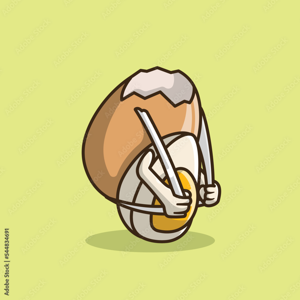 cartoon egg illustration simple logo icon Stock Vector | Adobe Stock
