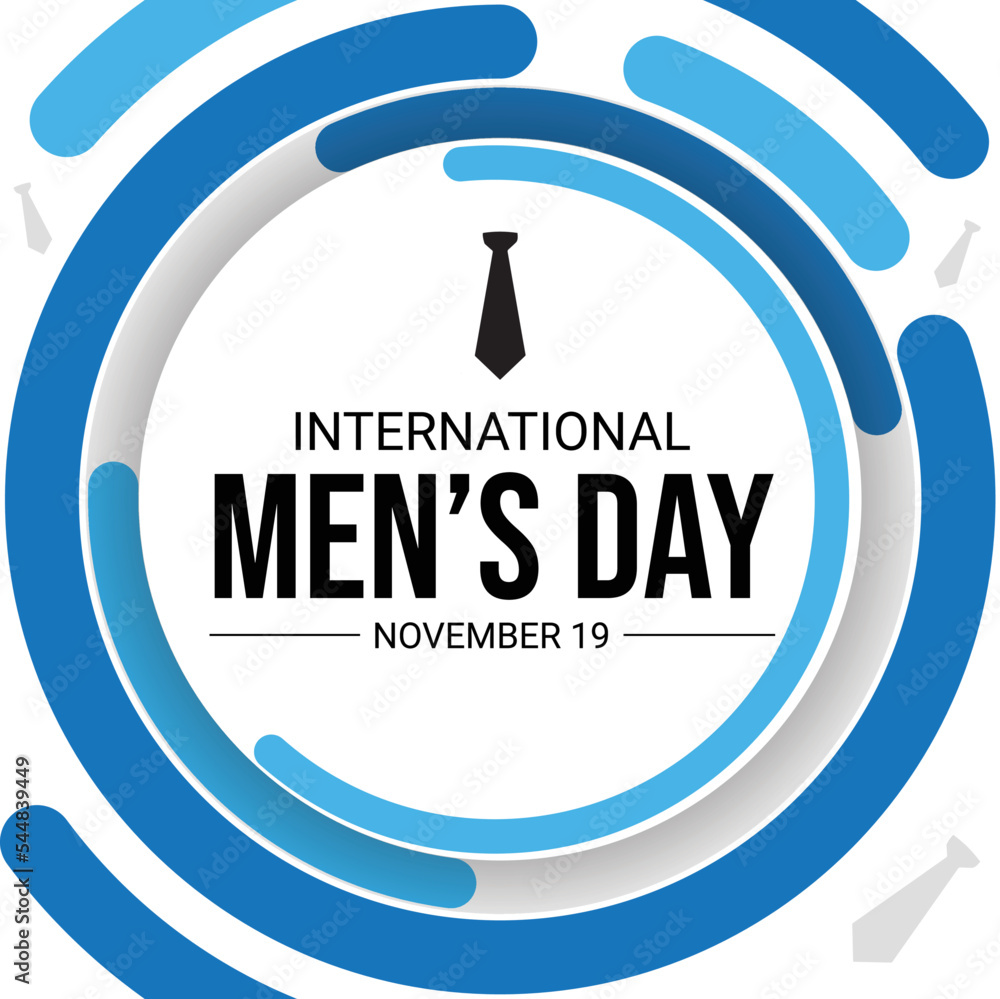 International Mens Day Background with Tie and typography modern design ...
