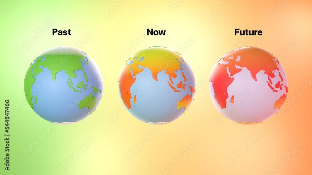 Comparison of three globe, Abundance of Blue earth with green land ...