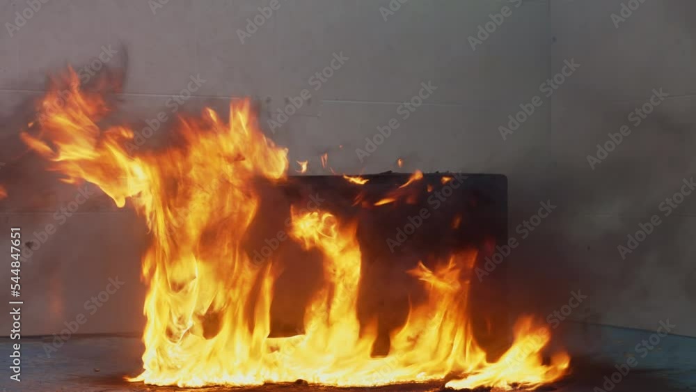 Video Stock microwave oven on fire. the concept of fire in the kitchen ...