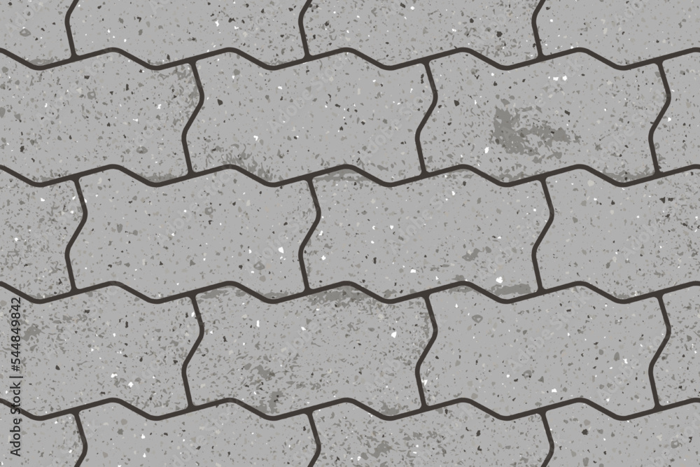 Seamless pattern of pavement with figured interlocking textured ...