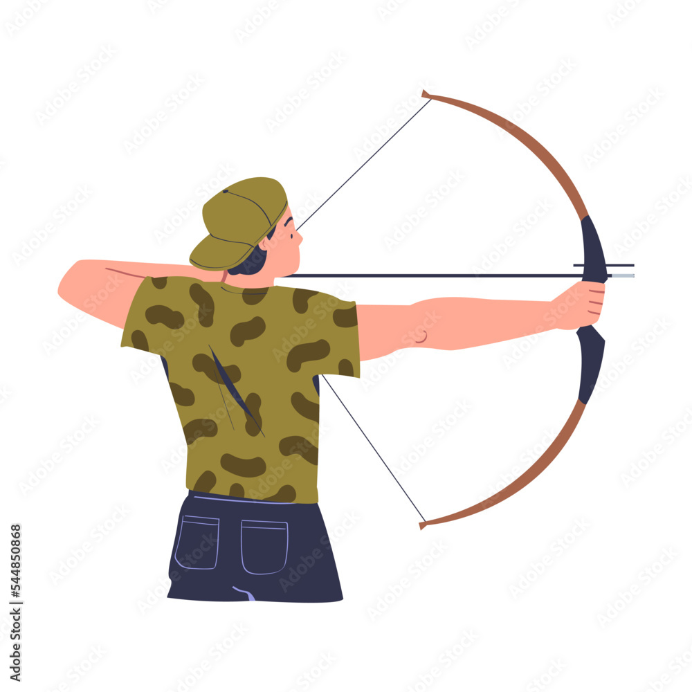 Shooting Bow And Arrow Vector