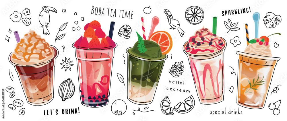 Bubble milk tea Special Promotions design, Boba milk tea, Pearl milk ...