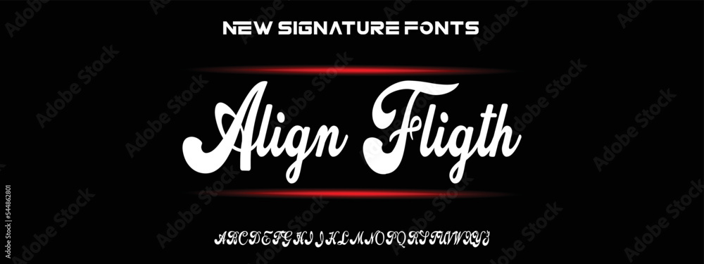 Align Fligth Signature Font Calligraphy Logotype Script Font Type Font ...