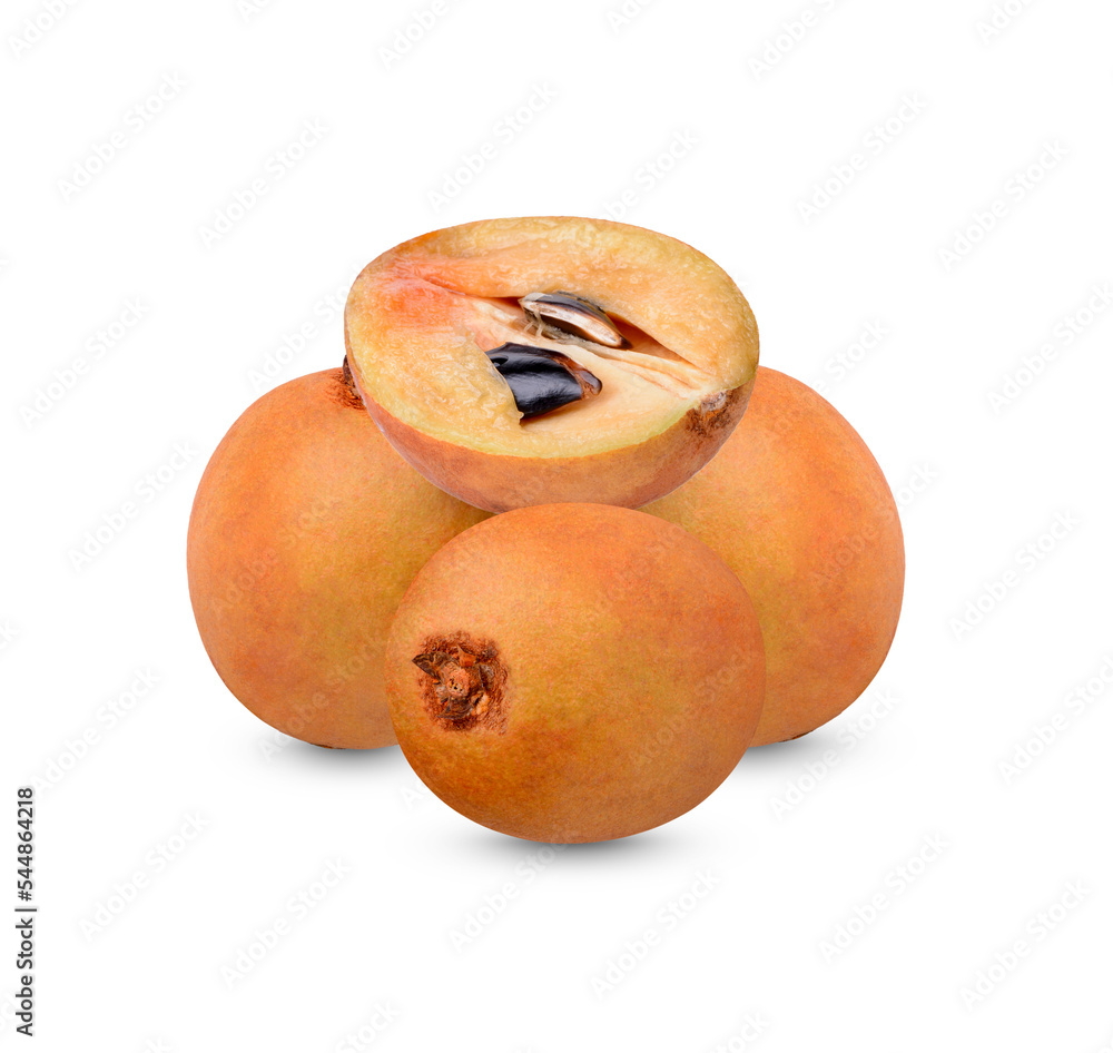 Fresh sapodilla isolated on transparent background. (.PNG) Stock Photo ...