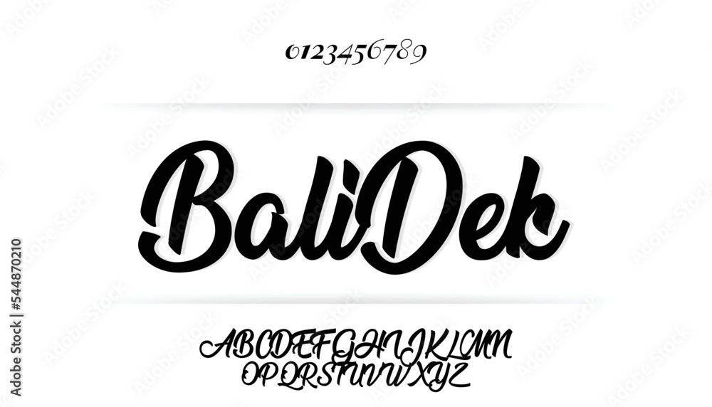 BALI DEK Signature Font Calligraphy Logotype Script Font Type Font ...
