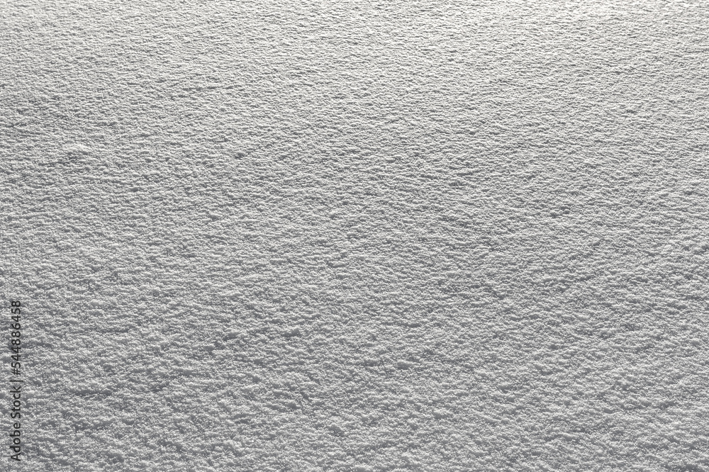 Smooth surface of the fallen snow. Natural snow color and texture Stock ...