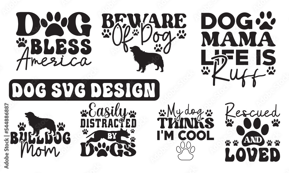 Dog svg, Dog SVG Bundle, Hand drawn inspirational quotes about dogs ...