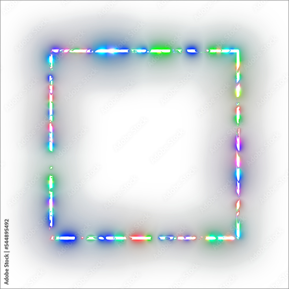 Neon light lines on png transparent background with reflection on the ...
