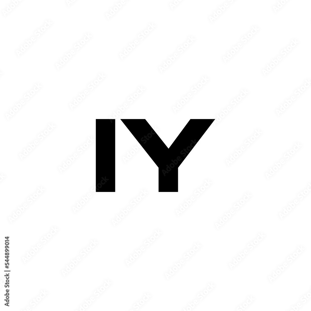 IY letter logo design with white background in illustrator, vector logo ...