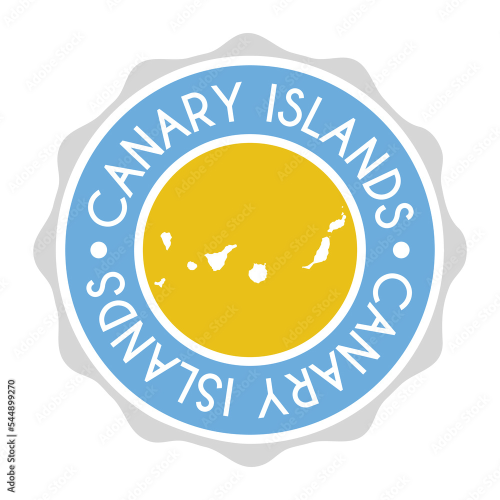 Canary Islands, Spain Badge Map Vector Seal Vector Sign. National ...
