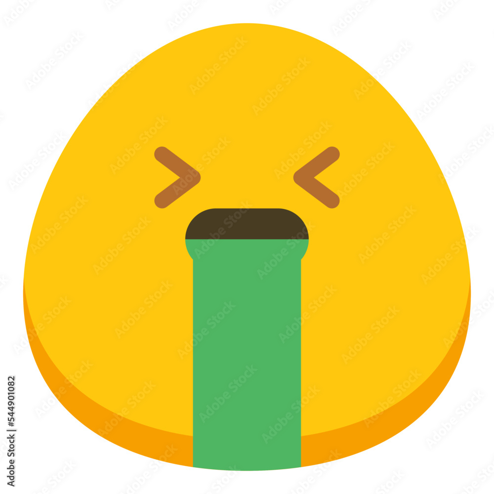 puking drunk sick emoji icon Stock Vector | Adobe Stock