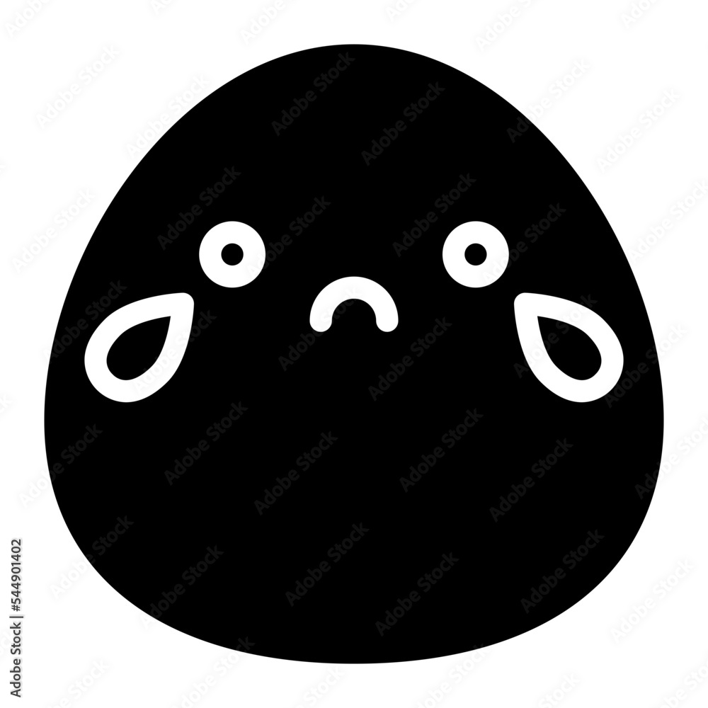 crying drop sad emoji icon Stock Vector | Adobe Stock