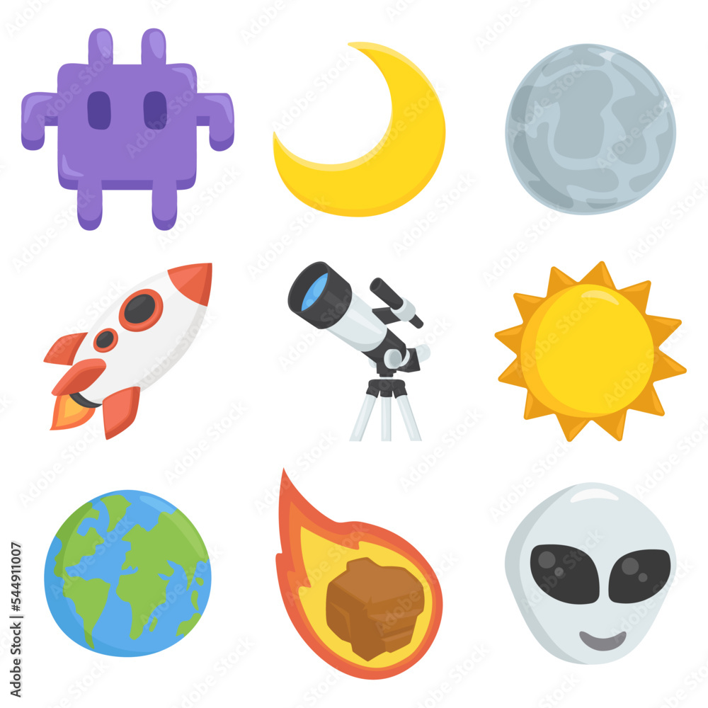 Space Sign Emoji Icon Illustration. Galaxy Vector Symbol Emoticon ...