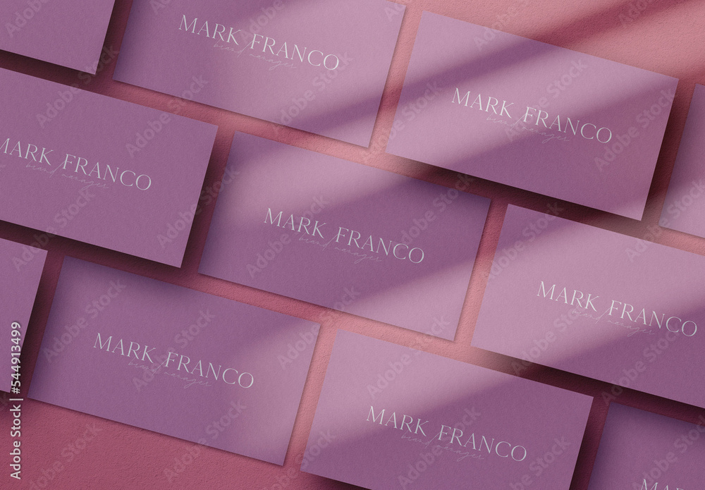 Grid Business Cards Mockup Stock Template | Adobe Stock