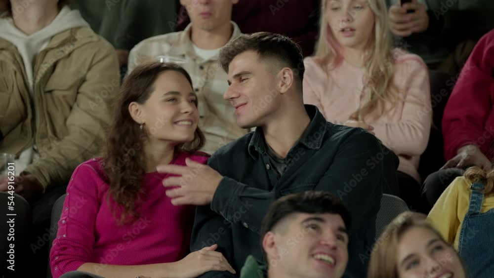 Funny stadium kisscam moment - guy kissing his girlfriend, camera ...