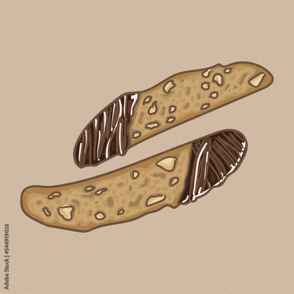 Biscotti cookies. Vector graphics Stock Vector | Adobe Stock