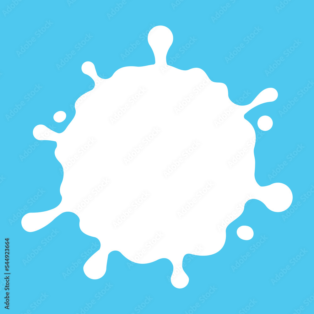 milk splash shape, droplet white milk, milk blot symbol Stock Vector ...