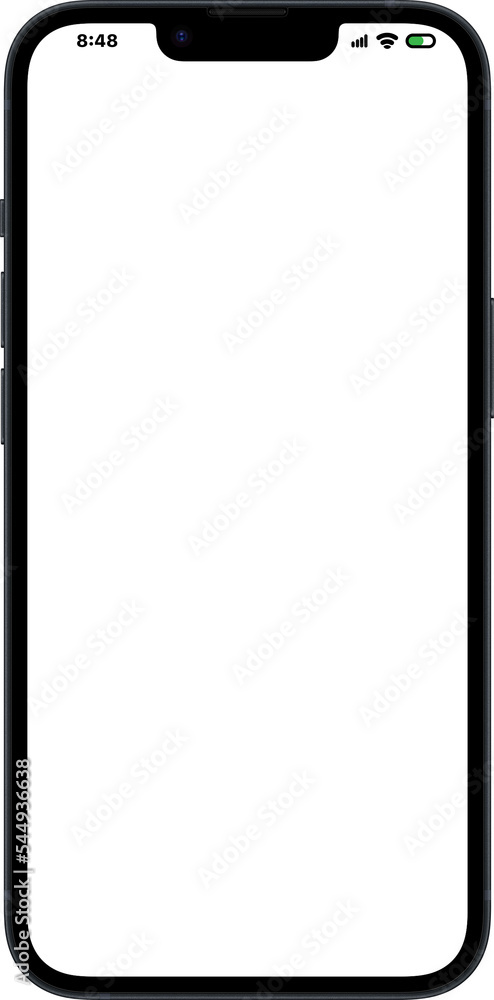High-Resolution Smartphone Model of Transparent PNG Screen | App ...
