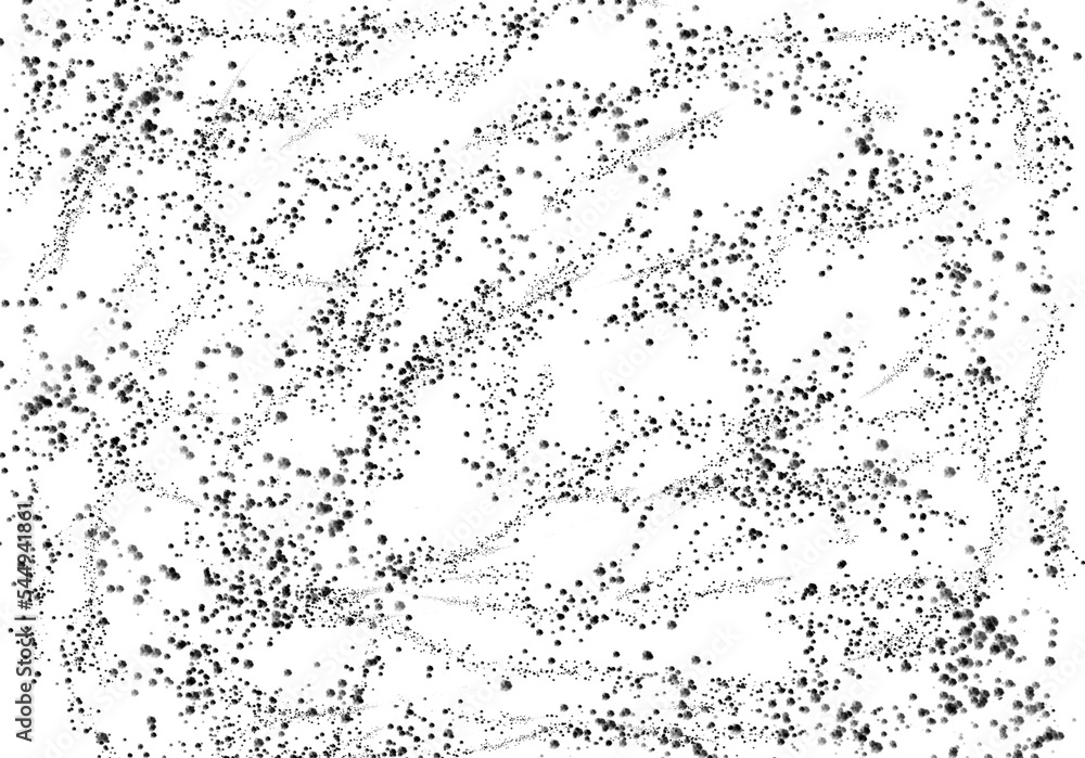 Dust particles in air on transparent background. Black dust splashed ...