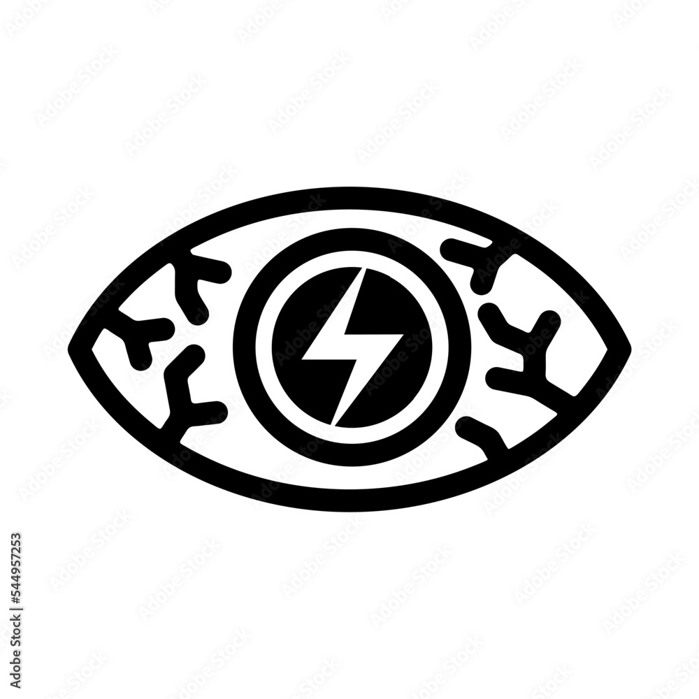 Dry eye syndrome symbol. Vector sign for web graphics. Stock Vector ...