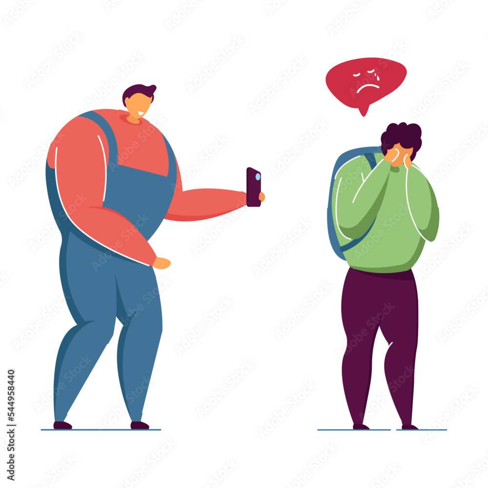 Lonely Kid At School Cartoon