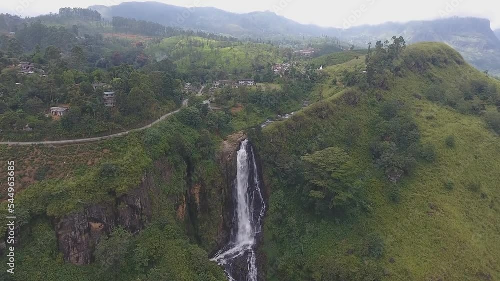 Vidéo Stock Devon Falls in Sri Lanka, is a waterfall in Sri Lanka ...