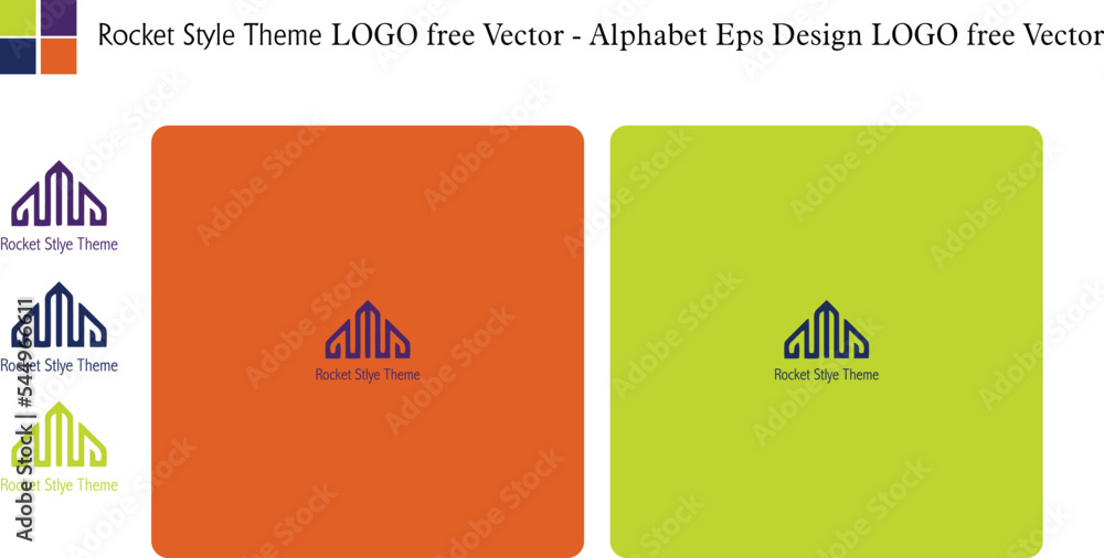 Rocket Style Theme LOGO free Vector - Alphabet Eps Design LOGO free ...
