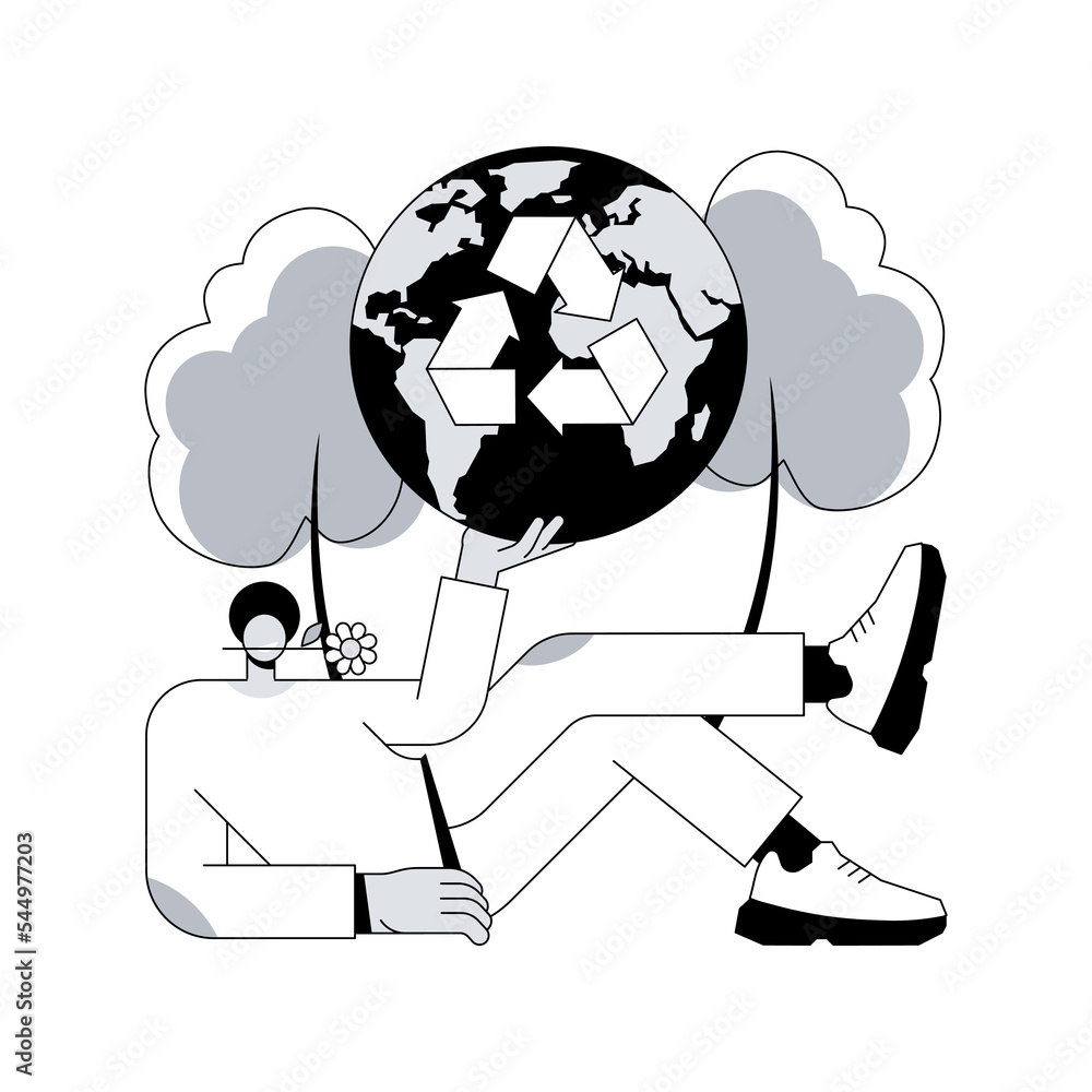 Reduce Reuse Recycle abstract concept vector illustration. Waste ...