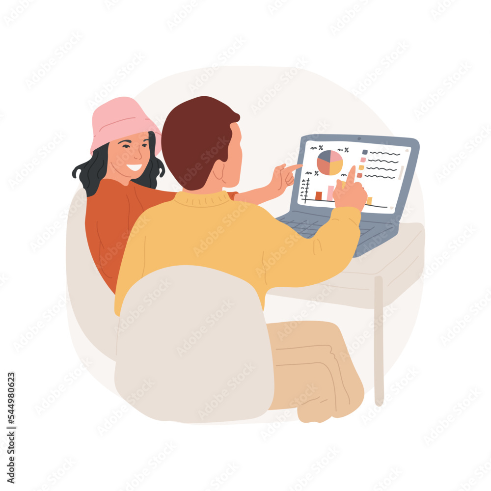 Record keeping isolated cartoon vector illustration. Homeschooling ...