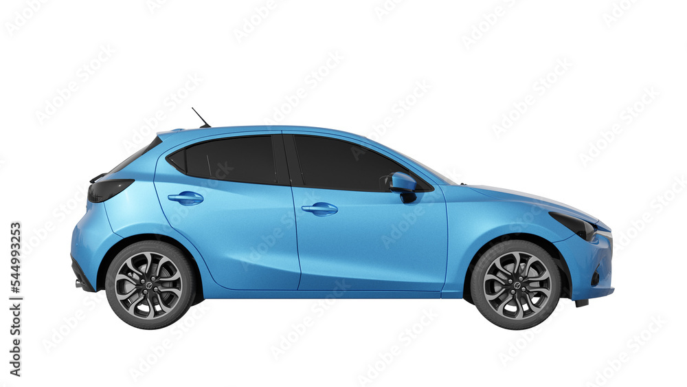 Blue Car Side View Png