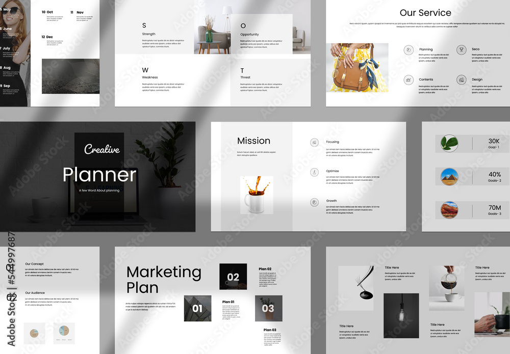 Creative Planner Presentation Template Stock Template | Adobe Stock