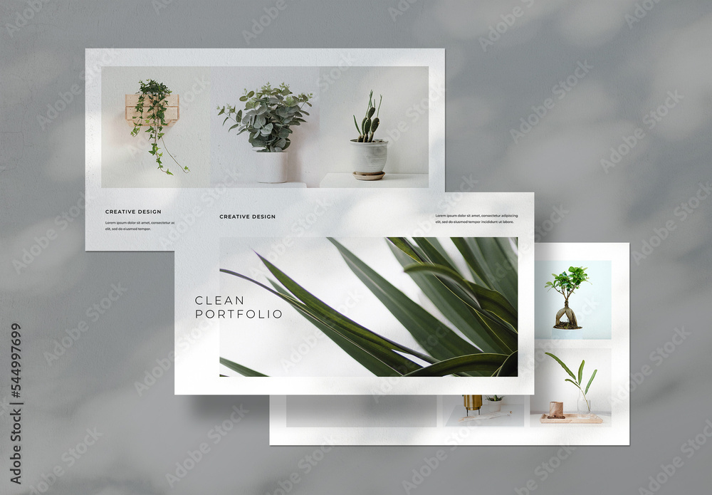 Clean Portfolio Stock Template | Adobe Stock