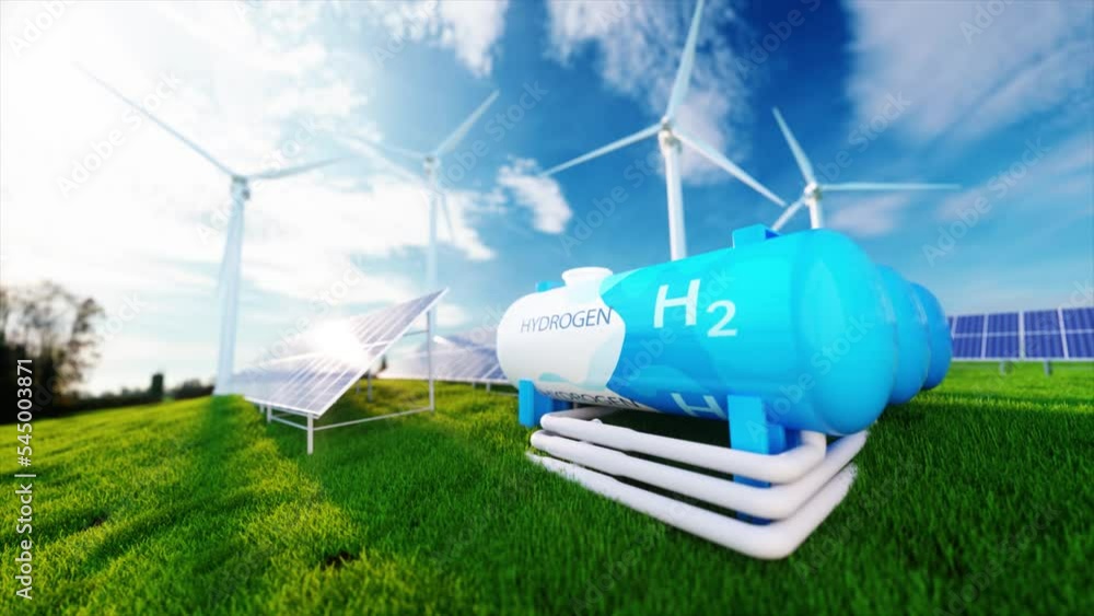 Green Hydrogen renewable energy production pipeline - green hydrogen gas for clean electricity ...