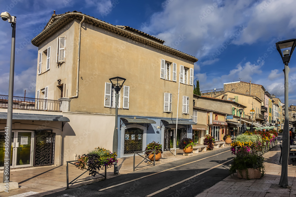 Vallauris street view. Situated on French Riviera, Vallauris combines ...