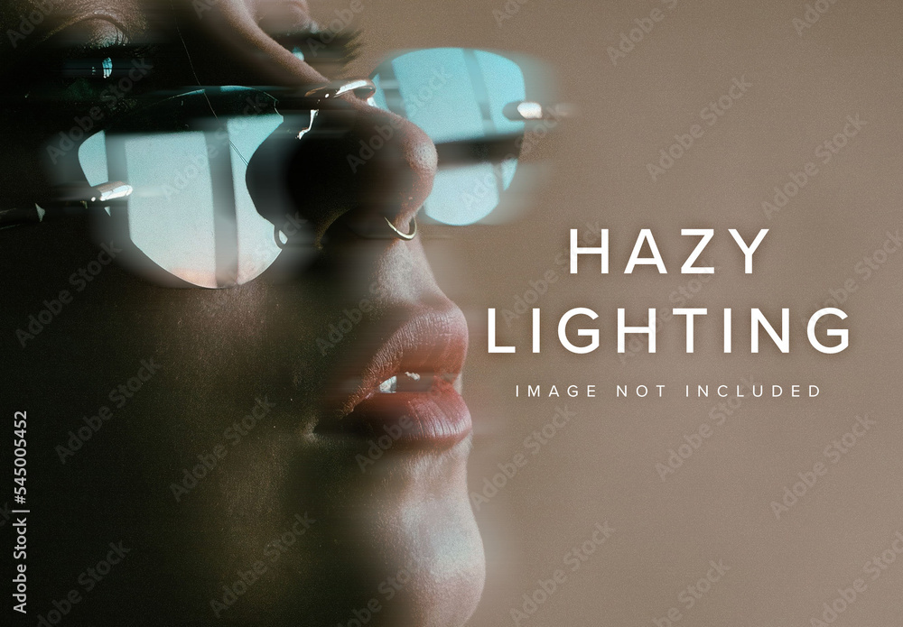 Hazy Lighting Image Effect Stock Template | Adobe Stock